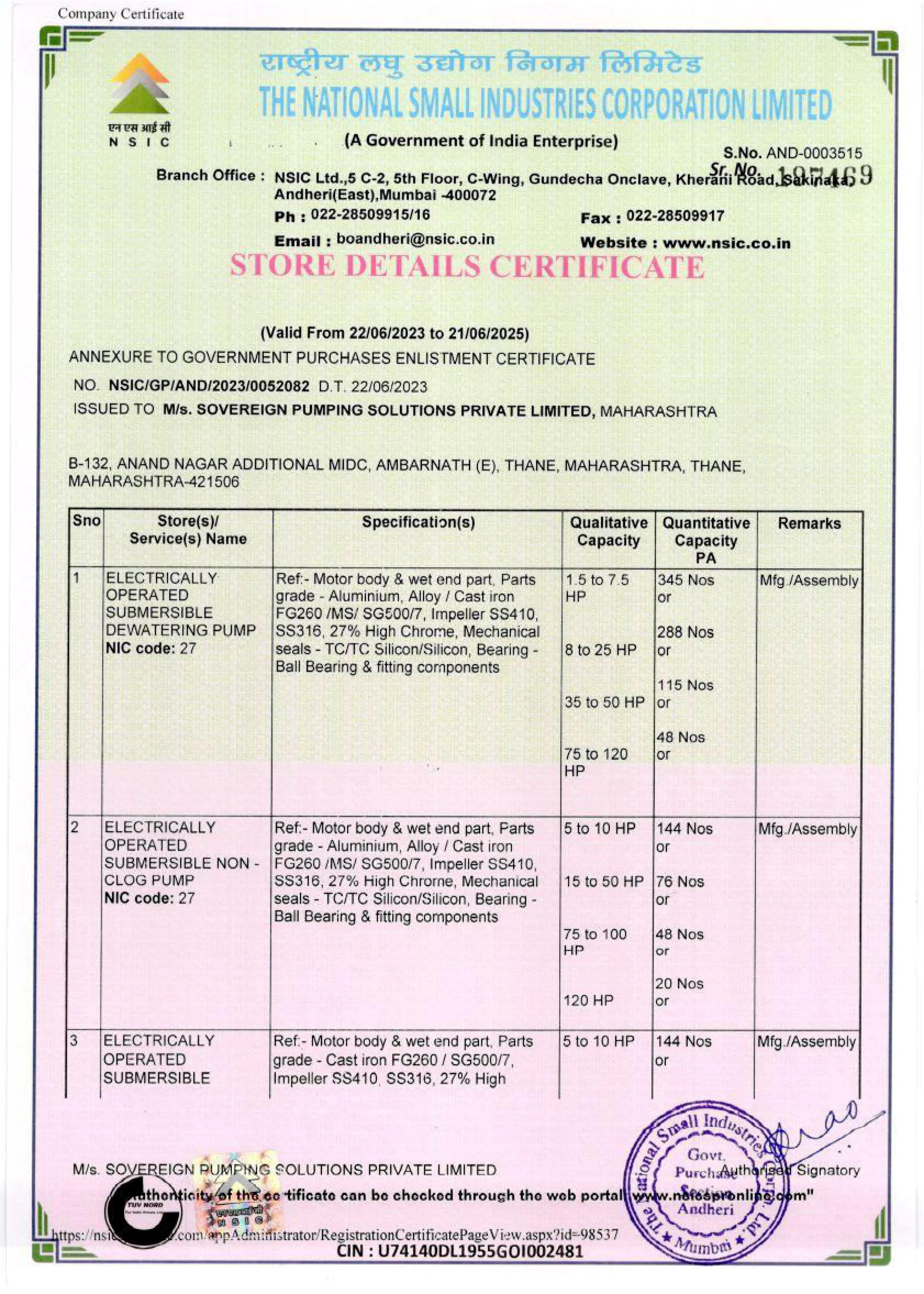 Sovereign Pumps - Leading Manufacturer of Dewatering Pumps in India
